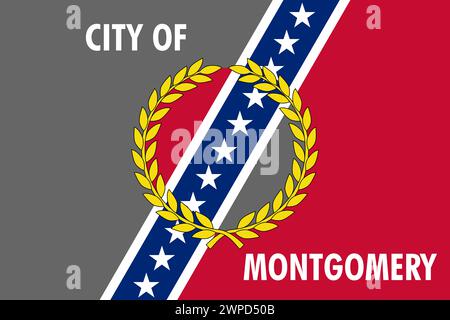 Flag Of Montgomery City Alabama Stock Photo - Alamy