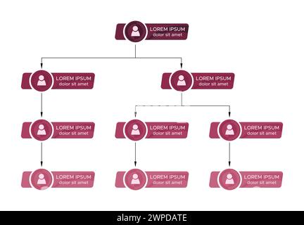Organizational corporate teamwork chart vector illustrated Stock Vector ...