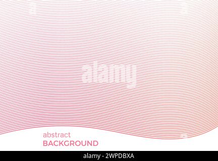 Abstract background with narrow wavy lines. Vector illustration Stock ...