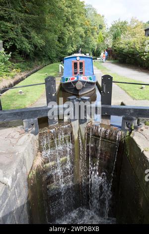 boats on Huddersfield narrow canal Marsden to Slaithwaite end, West ...