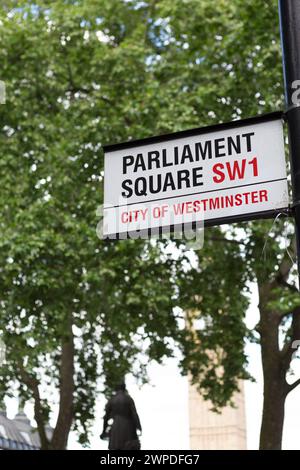 UK, London, Parliament square signage Stock Photo - Alamy