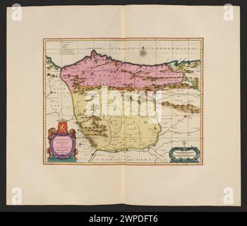 A map showing topographical and geographic details of a region ...