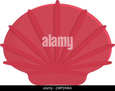 Bali red shell icon cartoon vector. Sea beach travel. Happy sand ...