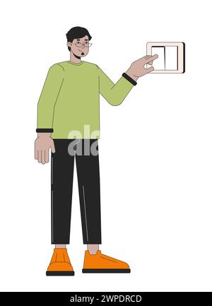 Light switch on off 2D linear cartoon object Stock Vector Image & Art ...
