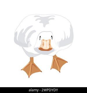 Big angry goose that is running and going to bite probably. Goose male ...