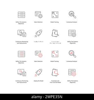 Strategy business solutions vector icon isolated on a white background ...