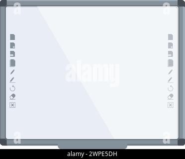 Modern interactive board icon cartoon vector. Media visual. Operator ...