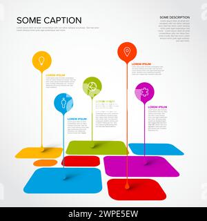 Multipurpose square infographic made from content squares overlays with ...