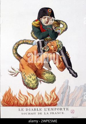 This caricature of Napoleon Bonaparte from 1815 depicts him during his ...