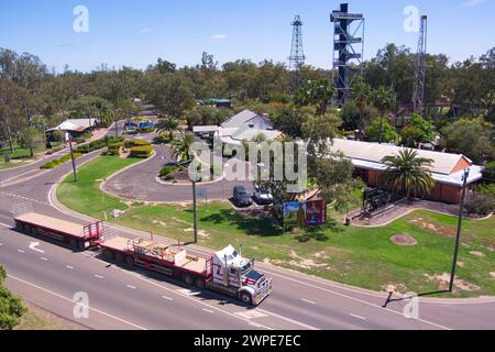Aerial of the Big Rig Visitors Information Centre complex in Roma ...
