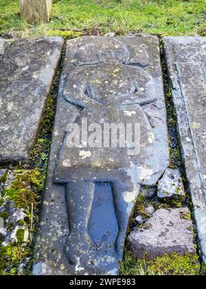 Ancient warrior inscripted grave slabs at Kildalton chapel on Islay ...