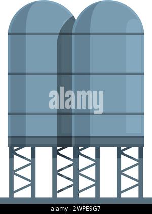 Coal mining water tanks icon cartoon vector. Cart wagon. Industrial ...