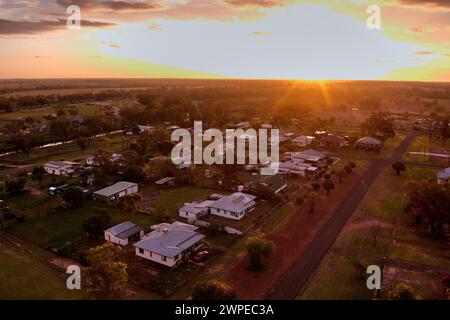 Aerial village of Wallumbilla Queensland Australia Stock Photo - Alamy