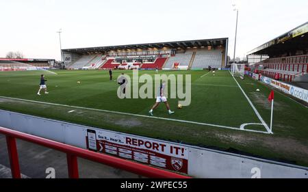 General view of the Mazuma Stadium, Morecambe Stock Photo - Alamy