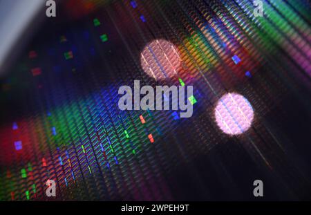 Darmstadt, Germany. 07th Mar, 2024. A coated wafer for chip production ...