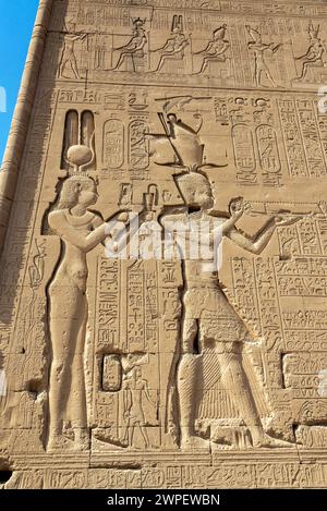 Relief of Cleopatra VII as Goddess Hathor. Museum: Temple of Hathor ...
