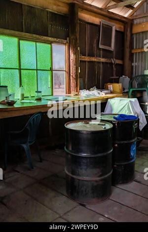 Finished maple syrup is wholesaled in 55-gallon drums from an Amish ...