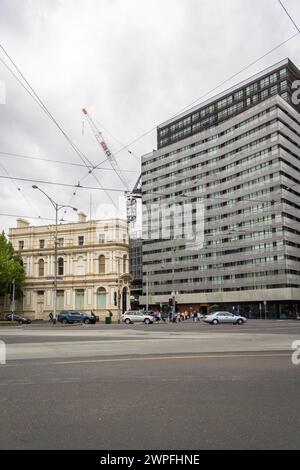 Melbourne, Australia, Feb 2018 - View of Elizabeth Street in the city ...