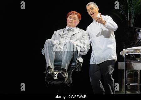 l-r: Roderick Williams (The Hotel Barber), Mark Le Brocq (Gustav von ...
