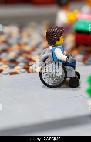 Lego Figure in a Wheelchair Stock Photo - Alamy