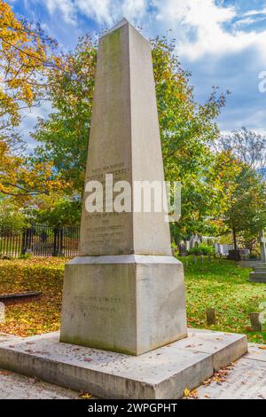 Thomas Jefferson's grave site at Monticello, home of Thomas Jefferson. Inscription reads "Here ...
