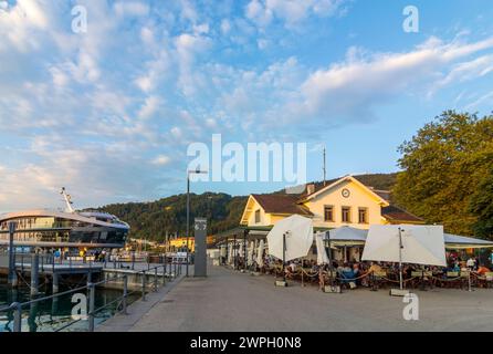 Bregenz: restaurant Pier 69 at harbor in Bodensee (Lake Constance ...