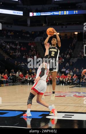 Purdue guard Rashunda Jones (2) shoots over USC guard Kayleigh Heckel ...