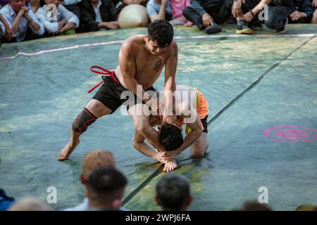 Traditional wrestling in a Vietnamese village Stock Photo - Alamy