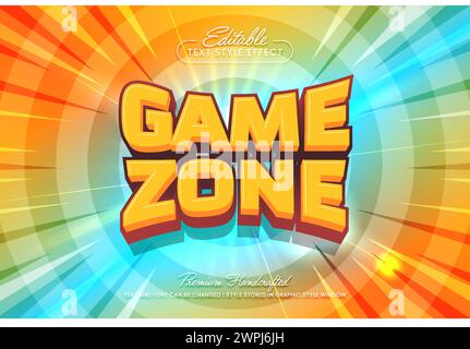 editable game zone text effect style vector Stock Vector Image & Art ...