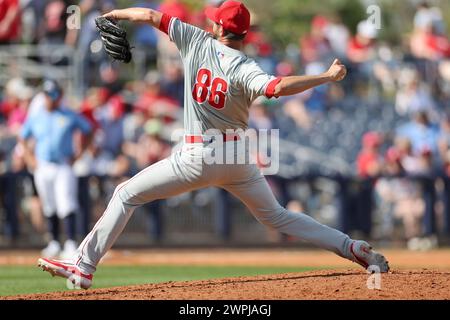 Philadelphia Phillies pitcher Max Lazar during a baseball game against ...