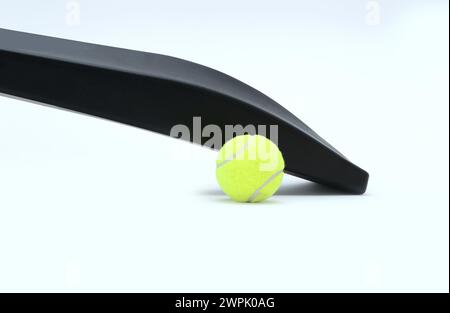 wind ball with black pvc cricket bat isolated Stock Photo - Alamy