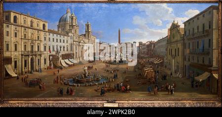 Piazza Navona, Rome 1699 by Gaspar van Wittel Stock Photo - Alamy