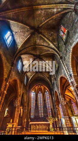Ancient Medieval Saint Bonaventure Altar Basilica Lyon France Stock ...