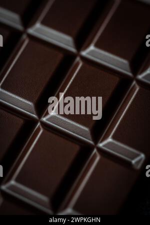 Chocolate brown bar, squares texture Stock Photo - Alamy