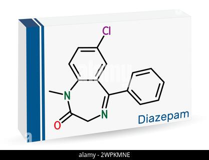 Skeletal formula of Diazepam. Drug chemical molecule Stock Vector Image ...