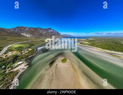 Panorama of the Klein River Lagoon, Hermanus, Western Cape Province ...