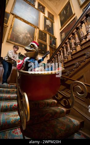 06/11/15 Toad is hoisted above the stairwell in 'Toad Hall'. Inspired ...