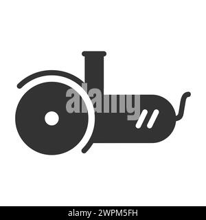 angle grinder tool glyph icon vector. angle grinder tool sign. isolated ...