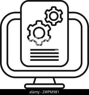 Gear tech monitor overview icon simple vector. Sim battery. Data boost Stock Vector Image & Art ...