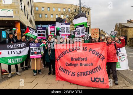 Bradford, UK, 08 March 2024, solidarity with the women of Palestine on ...