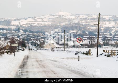 Snow in the Holme Valley near Holmfirth Stock Photo - Alamy