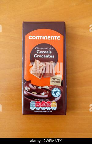 Supermarket Company Continente Own Brand Chocolate Bar Sold In Their ...