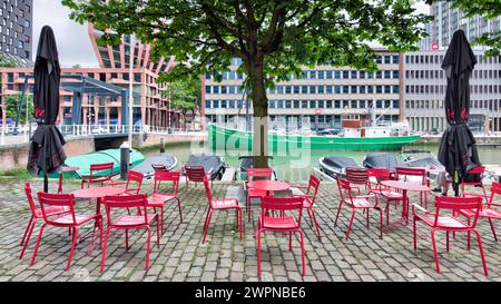 Hogeschool, Wijnhaven district, modern urban architecture, skyscraper ...