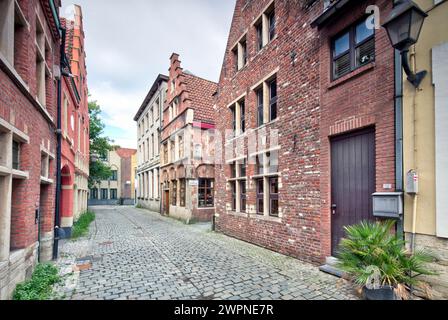 Patershol, alley, house facade, architecture, neighborhood, view, Ghent ...