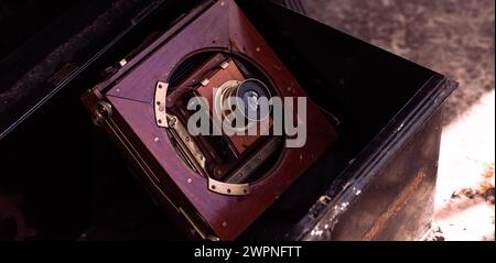 Past Exposures Camera & Film - Close-up of an antique camera circa 1909 ...