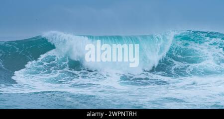 Storm surge with big waves. Santander Municipality. Cantabrian Sea ...