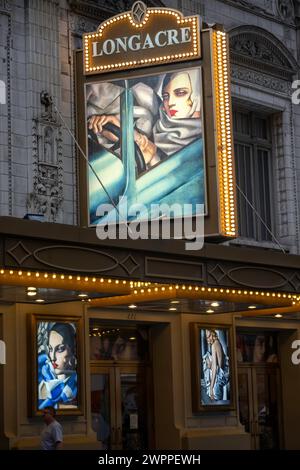 Longacre Theater with "Lempicka" Marquee, NYC 2024 Stock Photo - Alamy