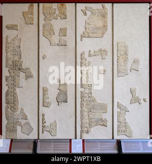 National Roman Museum - ancient calendar Stock Photo - Alamy