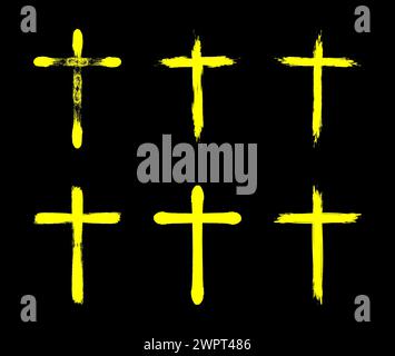 Hand drawn cross symbol Japanese brush vector illustration Stock Vector ...