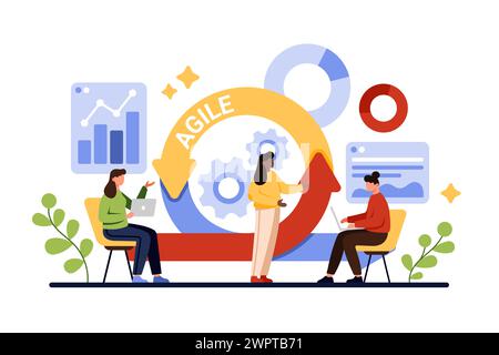 Methodology development of app. Process work of business in cycle ...